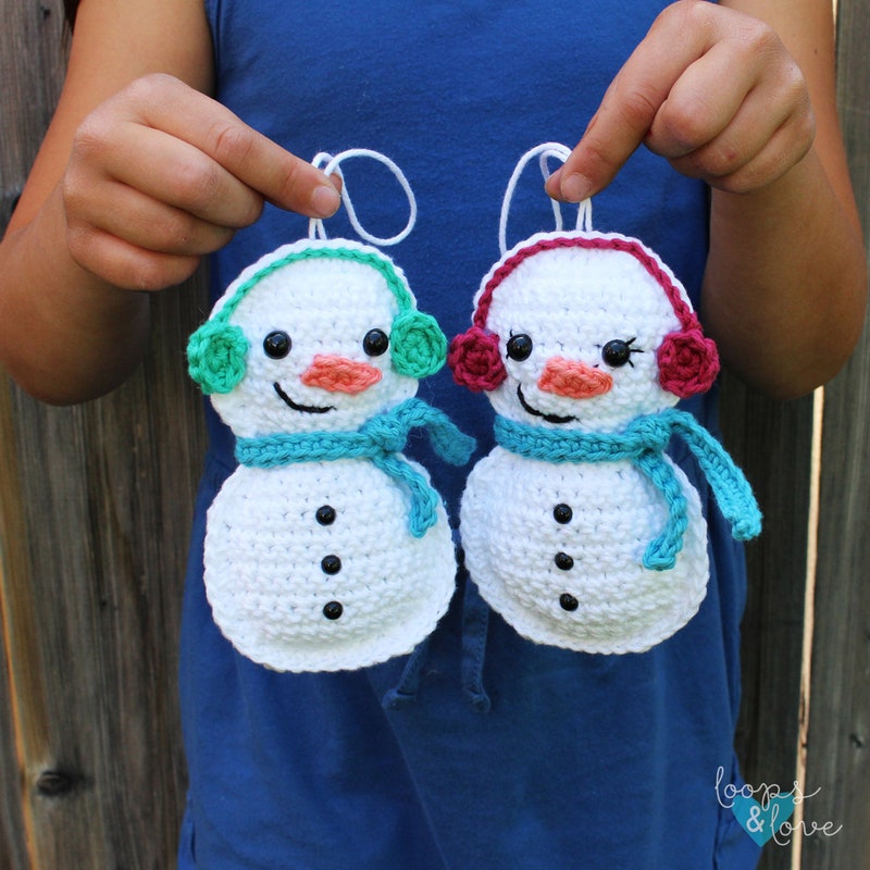 Snowman Ornaments Patterns - Etsy