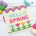 Spring Wall Hanging | Hello Spring Wall Hanging | Crochet Wall Hanging ...
