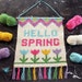 Spring Wall Hanging Hello Spring Wall Hanging Crochet Wall Hanging ...