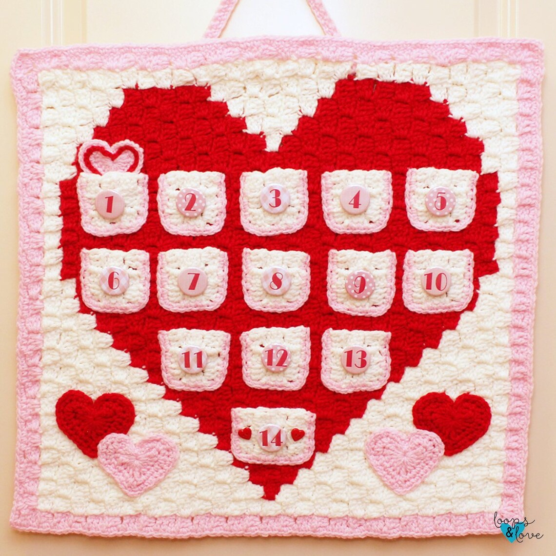 Crochet Valentine's Day Calendar Crochet Calendar | Etsy