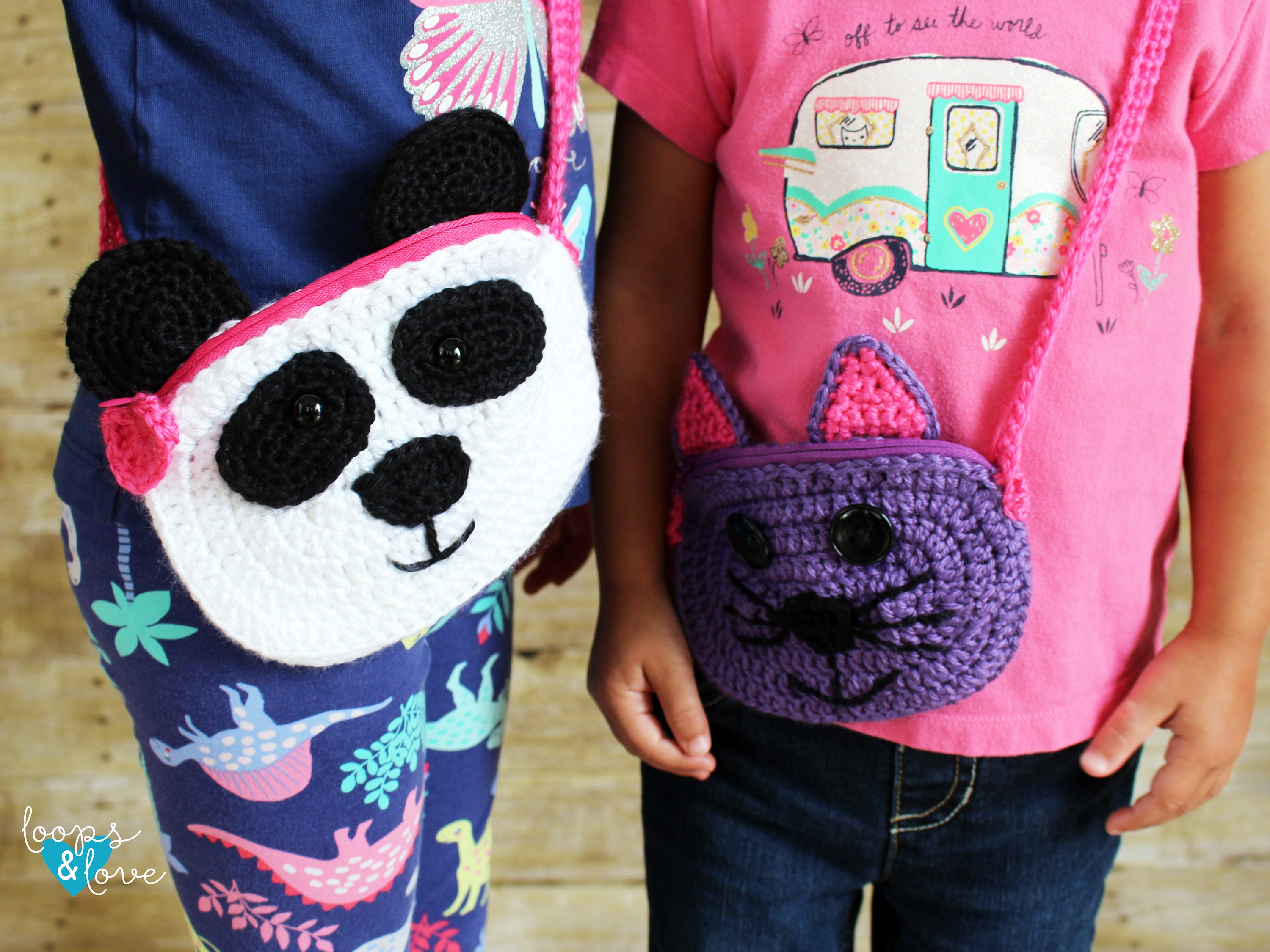 Crochet Panda Purse Crochet Cat Purse Crochet Purse | Etsy