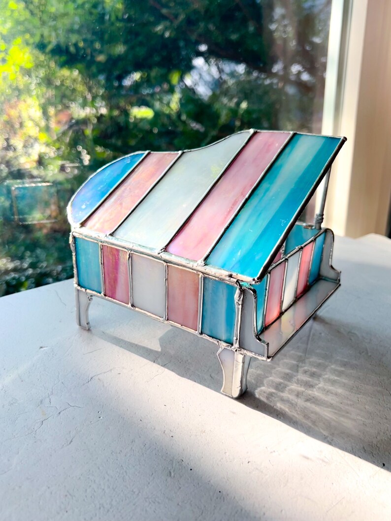 Trans Flag Inspired Piano Box - Etsy
