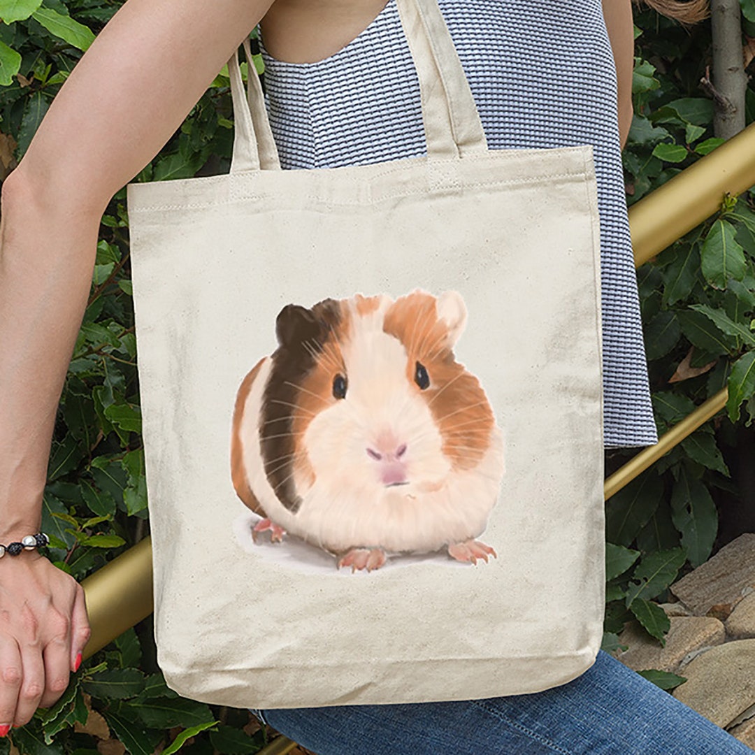 Guinea Pig ART Eco Cotton Tote Bag Graphic Art Shopping Bag - Etsy UK