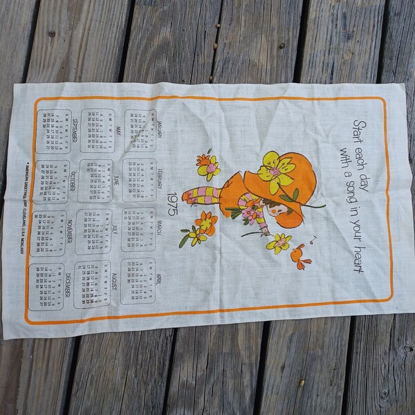 1975 Calendar - Etsy