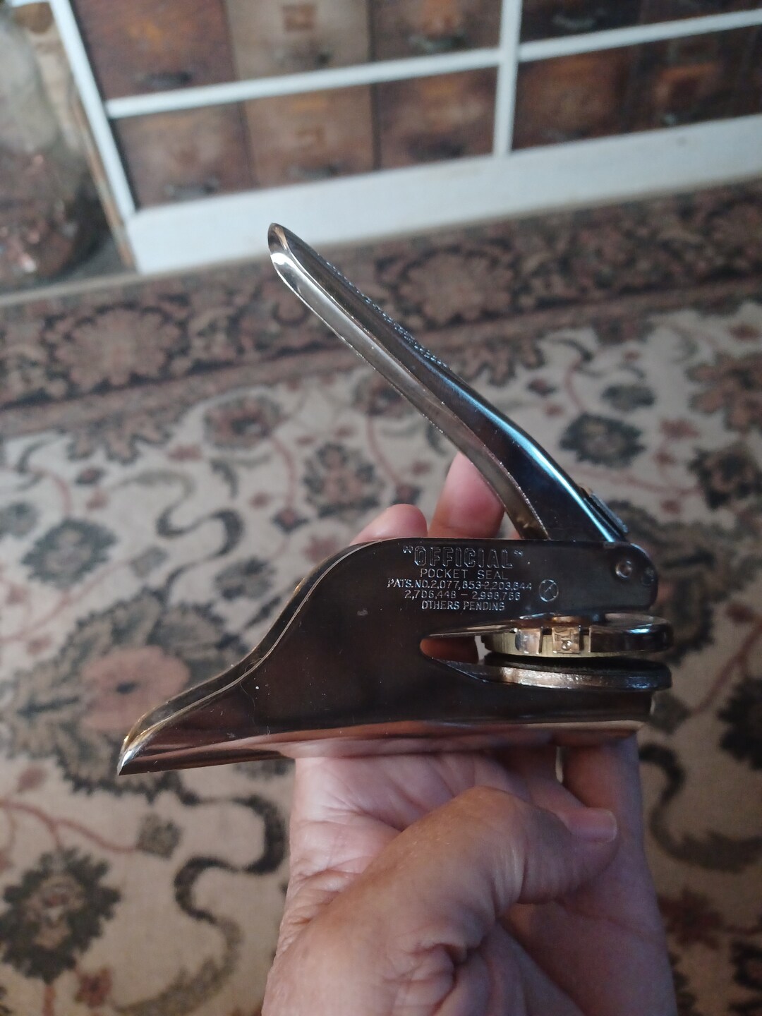 Old Vintage Handheld Notary Public Seal Embossing Tool With Original ...