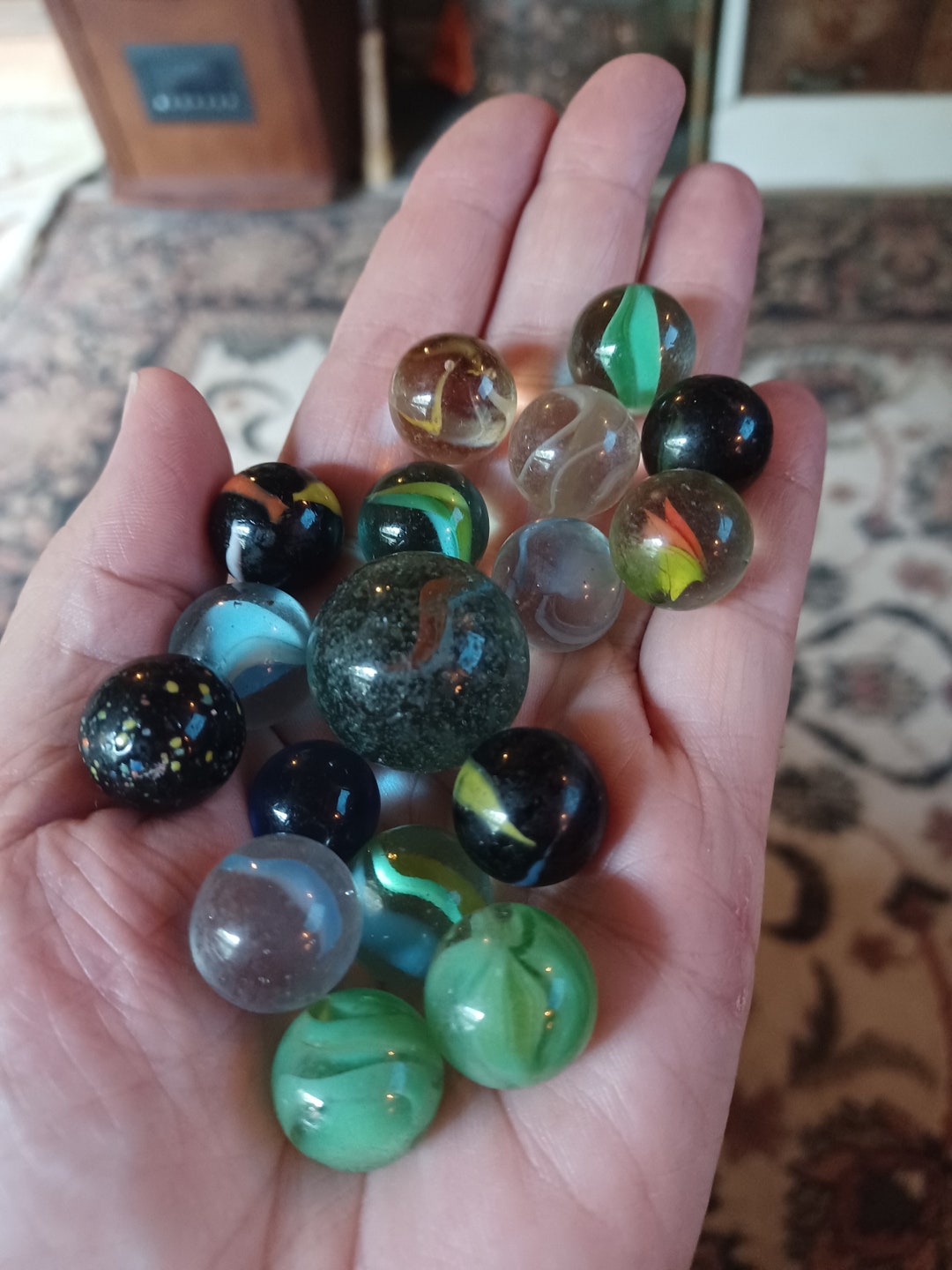 Old Vintage Set of Cool Marbles - Etsy