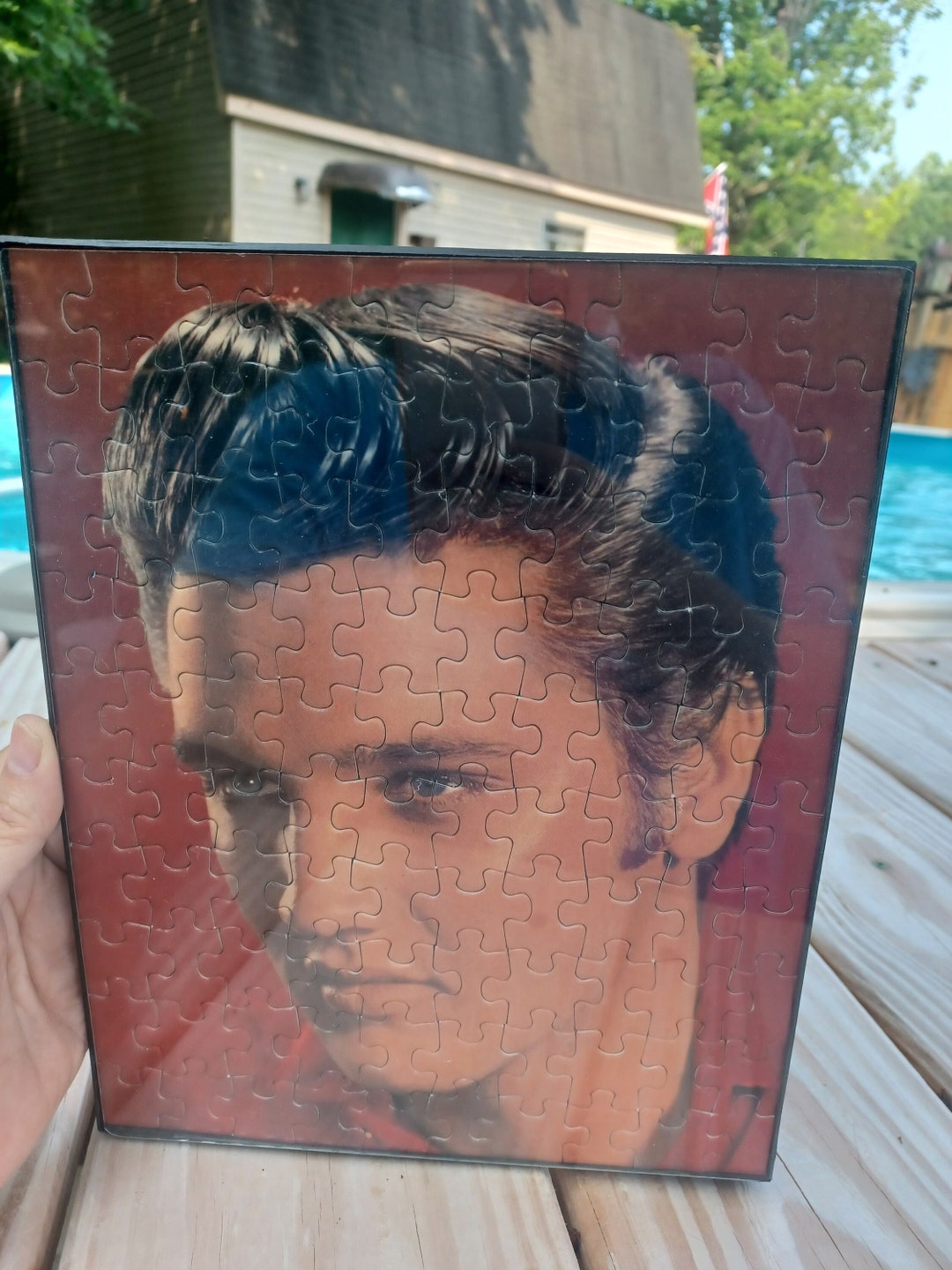 90s Elvis Puzzle Put Together in Frame and Puzzle Box - Etsy