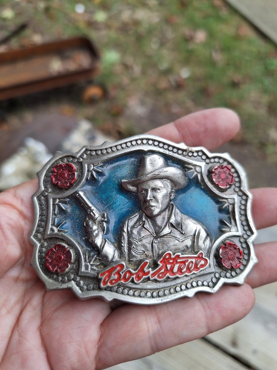 Vintage limited edition Bob Steele Western actor belt… - Gem