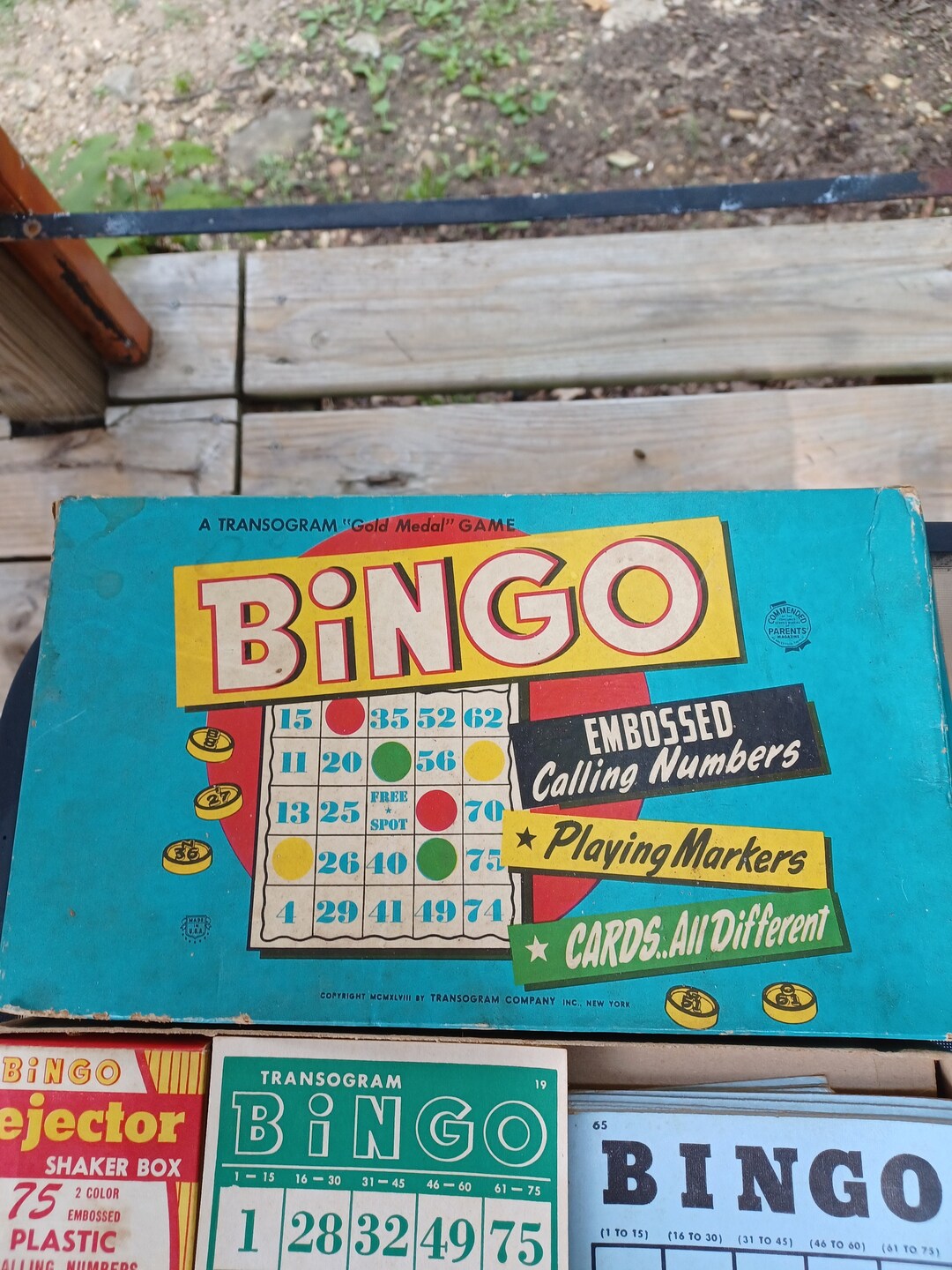 40s Transogram Gold Medal Bingo Game With Extra Bingo Cards - Etsy