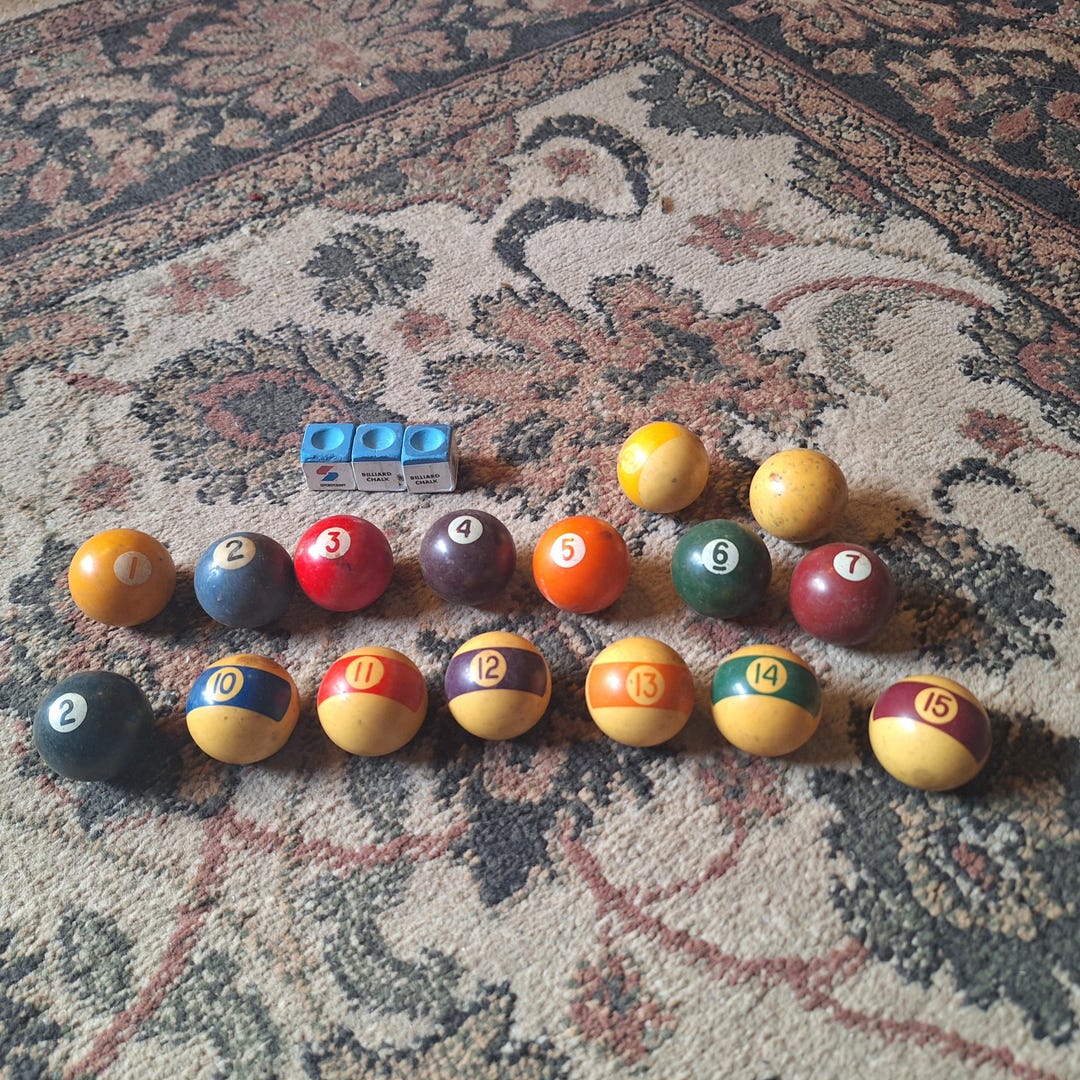 Vintage Miniature Pool Balls for Man Cave Read Description - Etsy