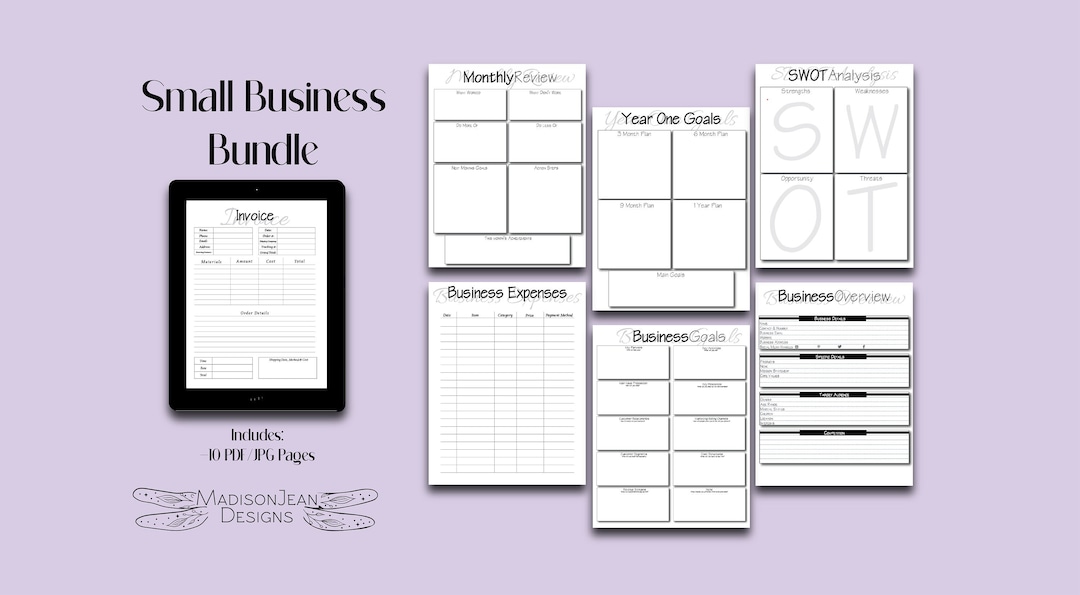 Digital/printable Start-up Small Business Essentials | Planner ...