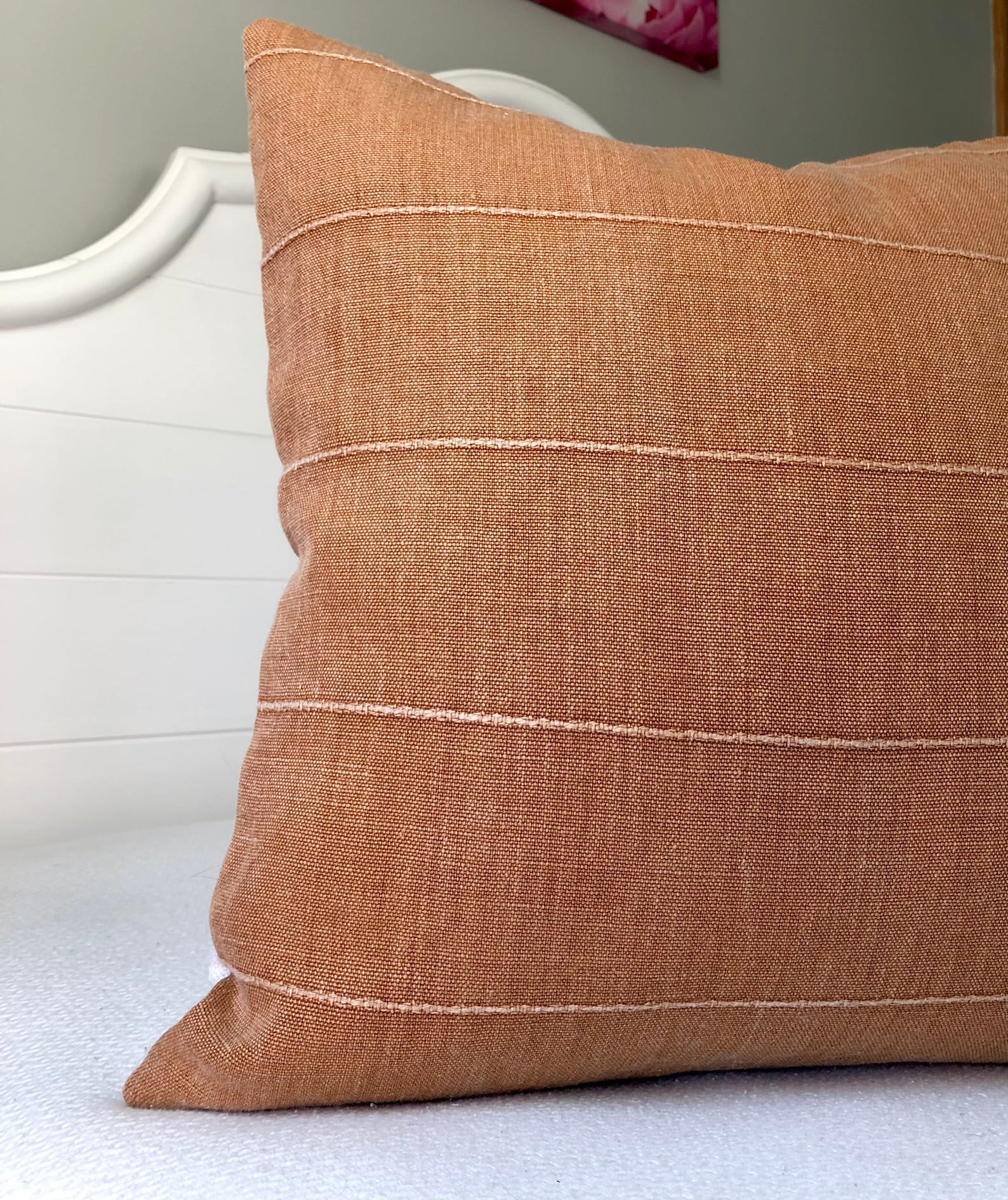 Rust Linen Pillow Covers 20x20 Pillow Coverburnt Orange - Etsy
