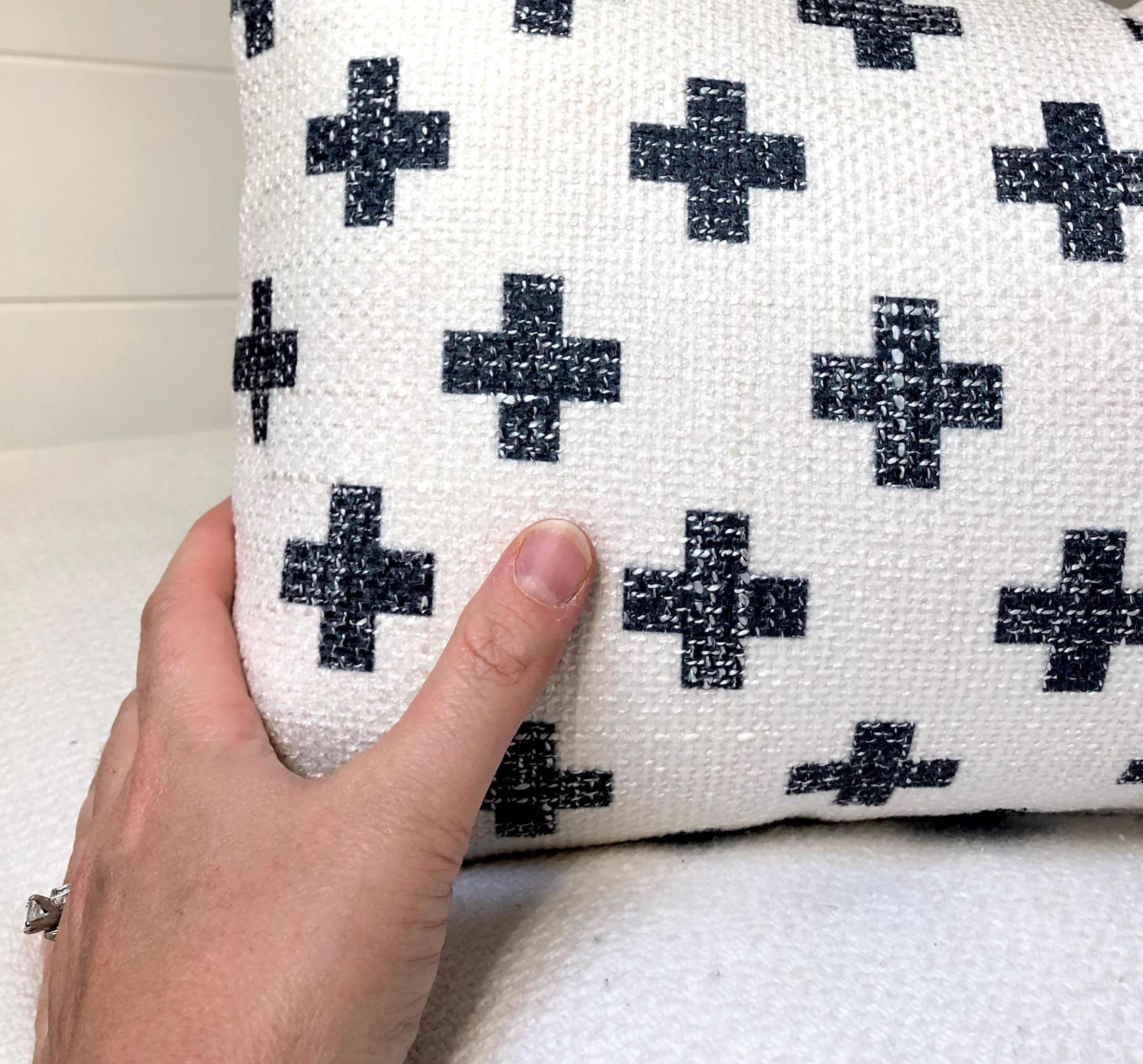 Swiss Cross Pillow Covers 20x20swiss Cross Throw Pillowwhite - Etsy
