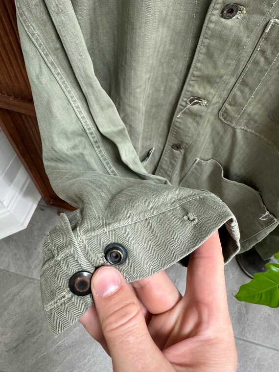 1940s WWII USMC Marine Corps HBT P41 Utility Jacket S… - Gem