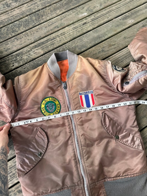 1960s/70s Sunfaded Copper MA-1 Military Reversible Fl… - Gem