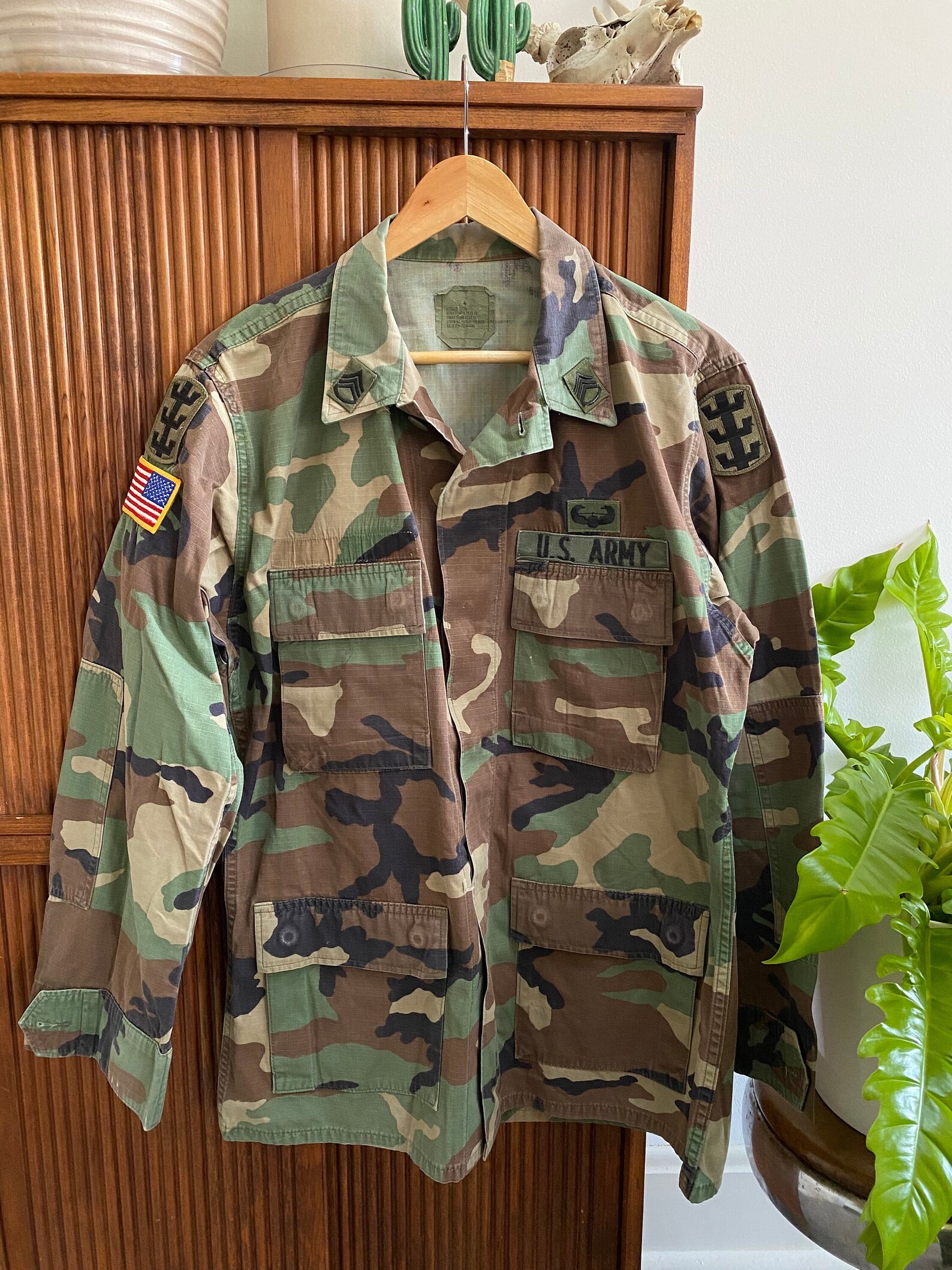 1990s ERDL Woodland Camo US Army Issued Field Jacket - Etsy