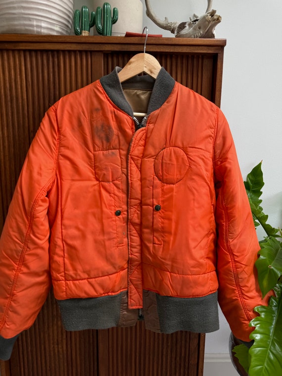 1960s/70s Sunfaded Copper MA-1 Military Reversible Fl… - Gem