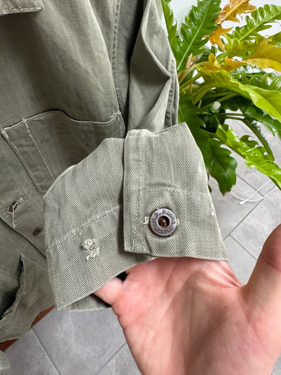 1940s WWII USMC Marine Corps HBT P41 Utility Jacket S… - Gem