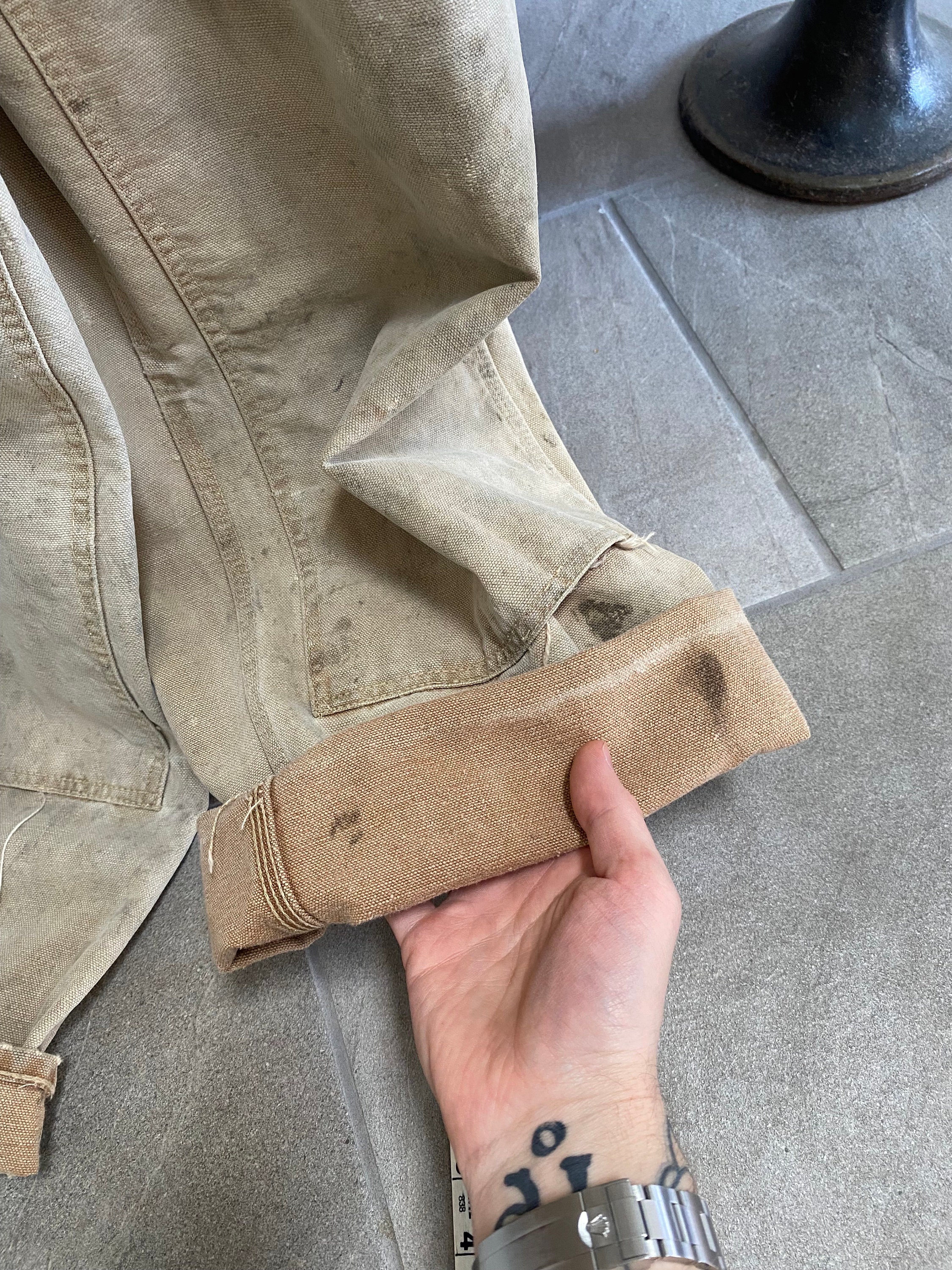 RARE 1940s 1950s Heart Logo Carhartt Workwear Duck Canvas Union Made ...