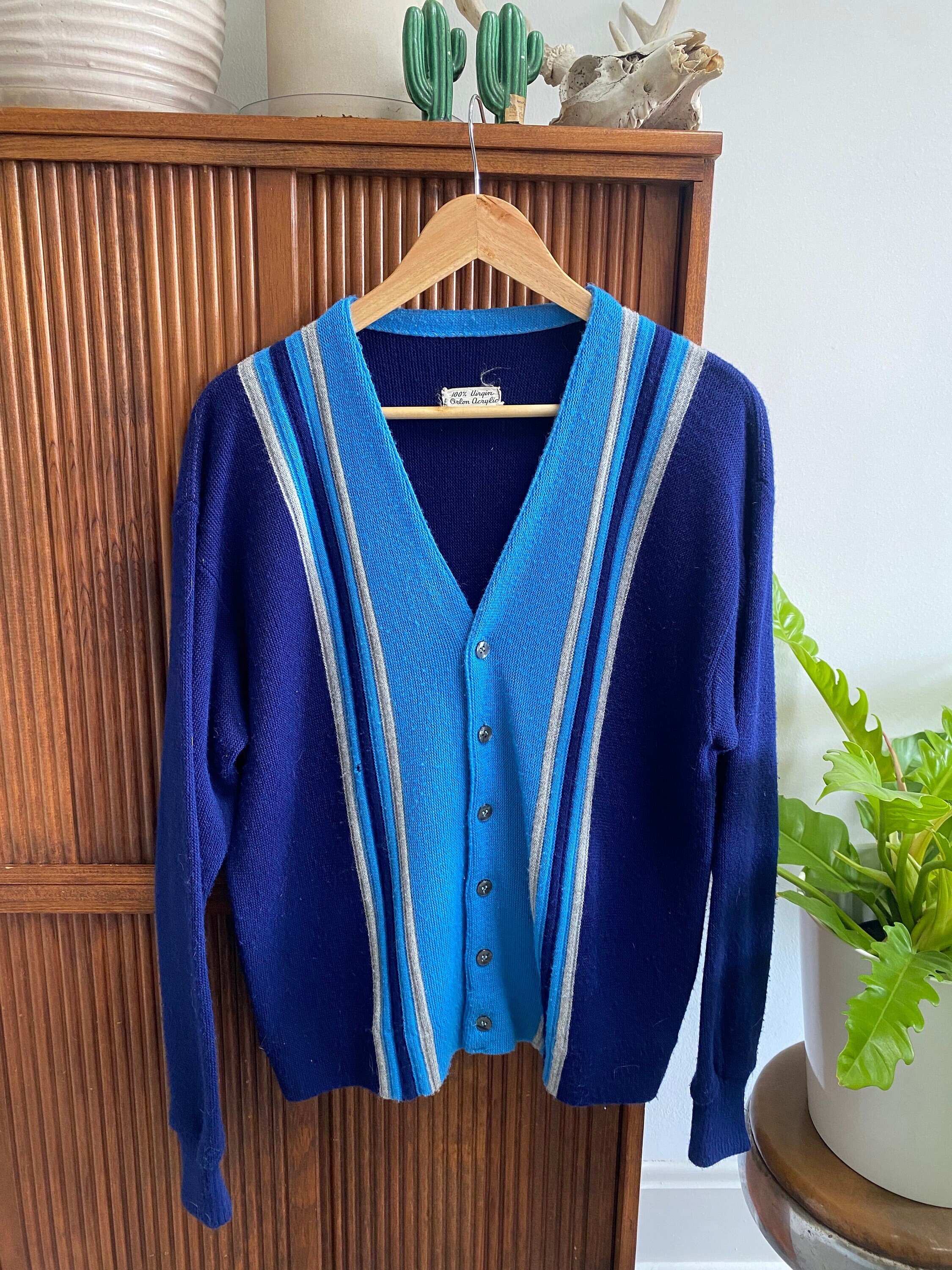 1960s Orlon Acrylic Kurt Cobain Mohair Style Cardigan - Etsy