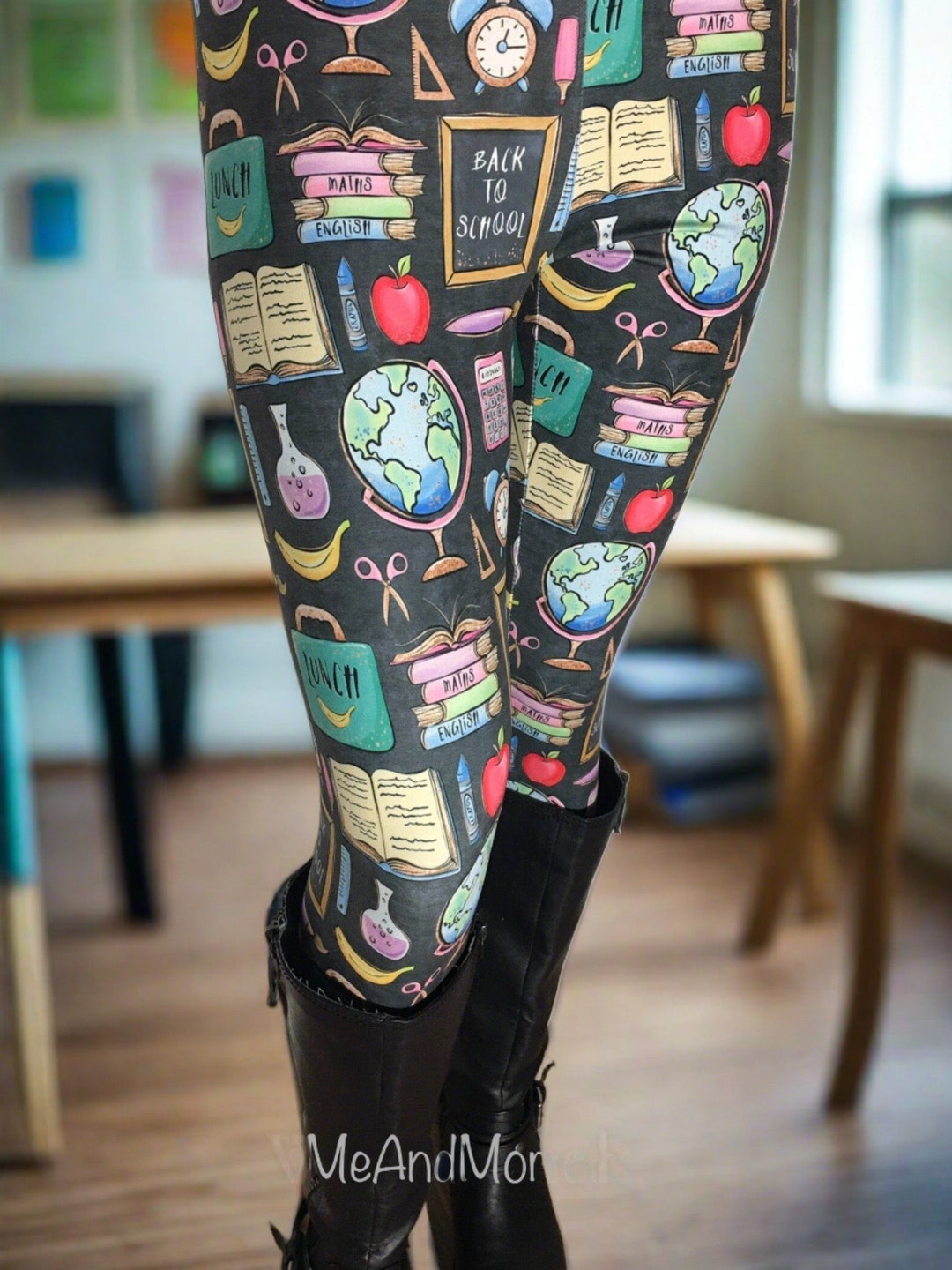 NEW Womens School Teacher Leggings, Soft Yoga Pants, Exclusive Leggings ...