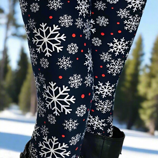 Snowflake Leggings - Etsy