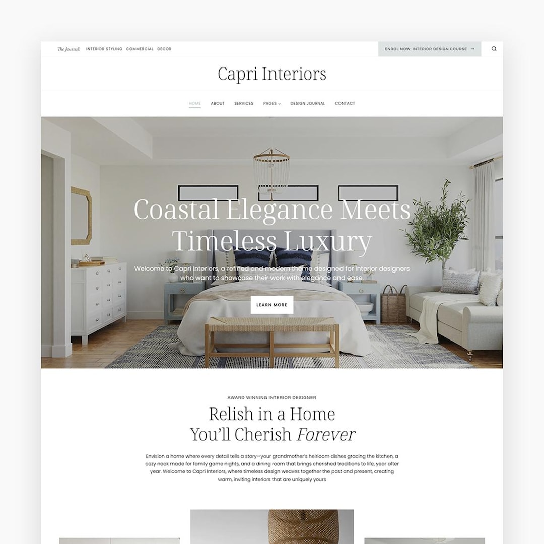 CAPRI - Modern Wordpress Theme for Interior Designers, Creative ...