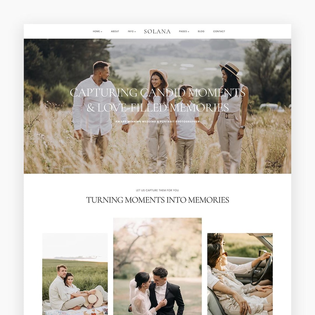 SOLANA - Modern Wordpress Theme for Photographers, Creative ...