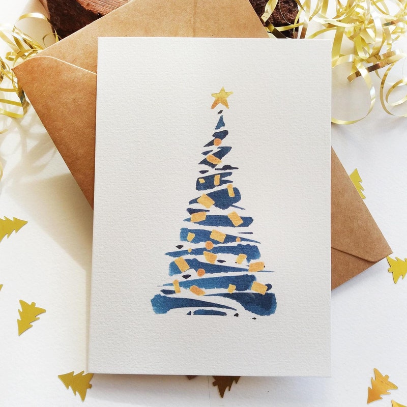 Christmas Tree Card - Etsy