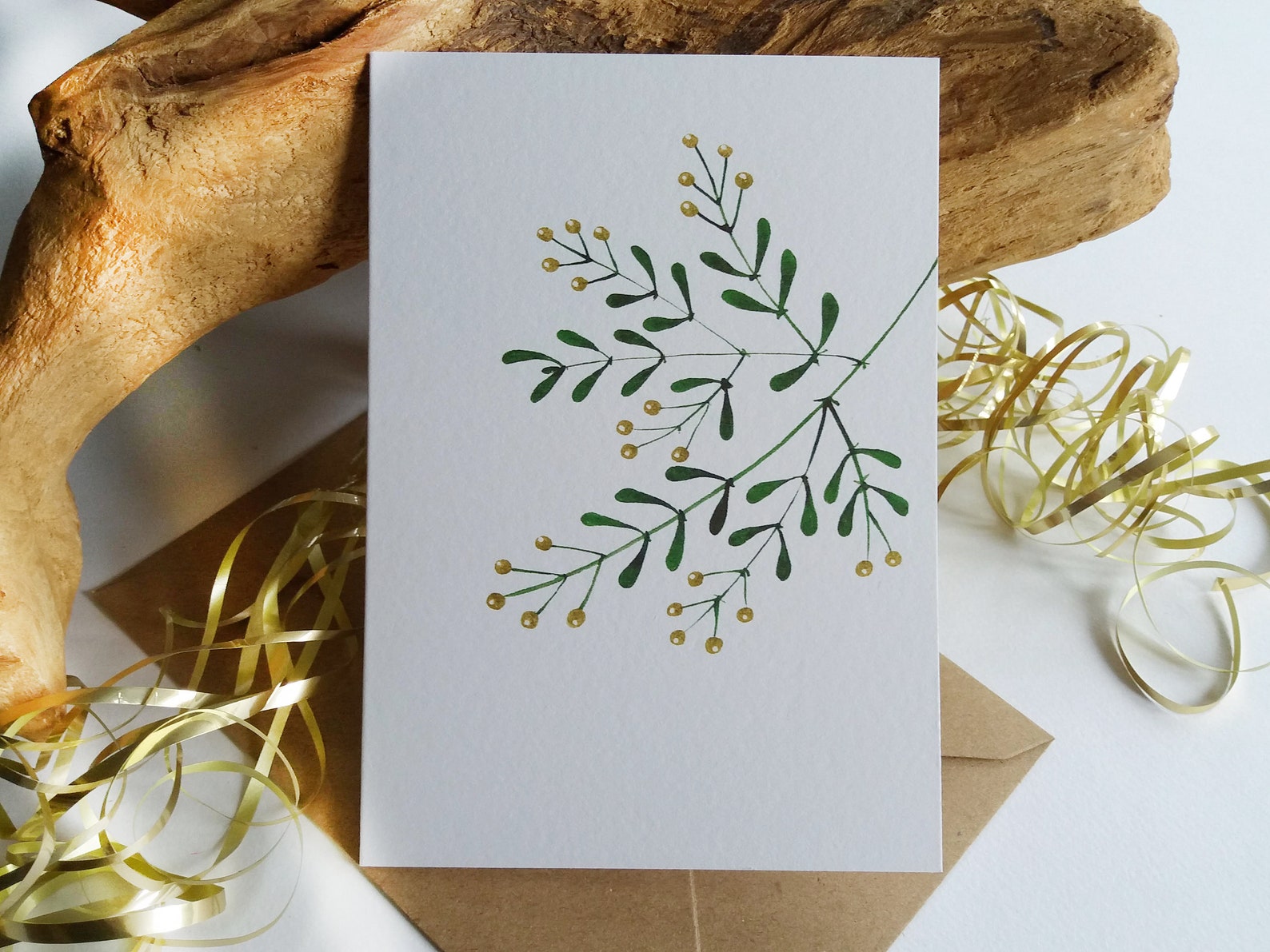 Christmas Cards Set of 6 mistletoe Cards - Etsy