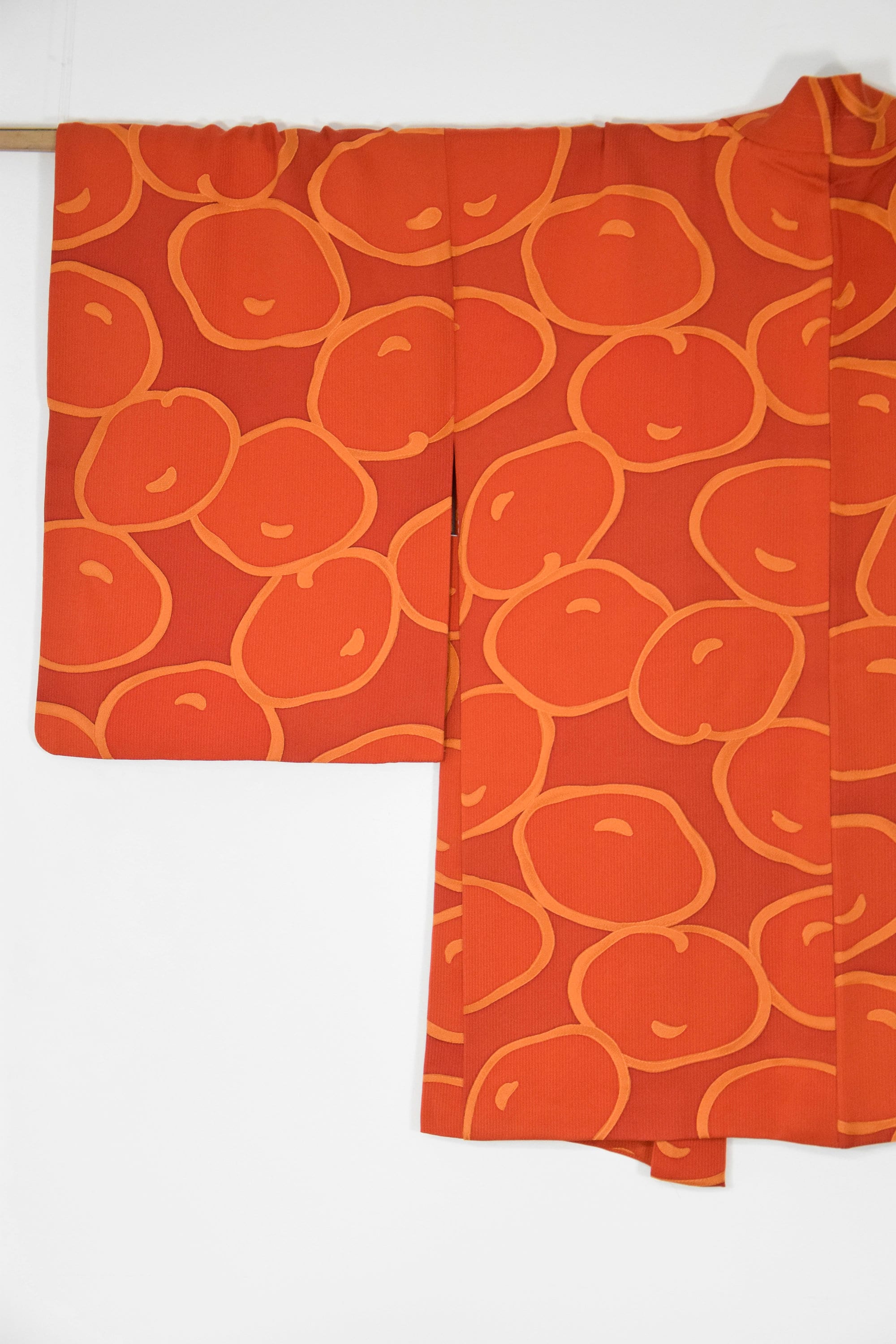 Vintage Haori, short silk Kimono Jacket, orange asian Jacket, original ...
