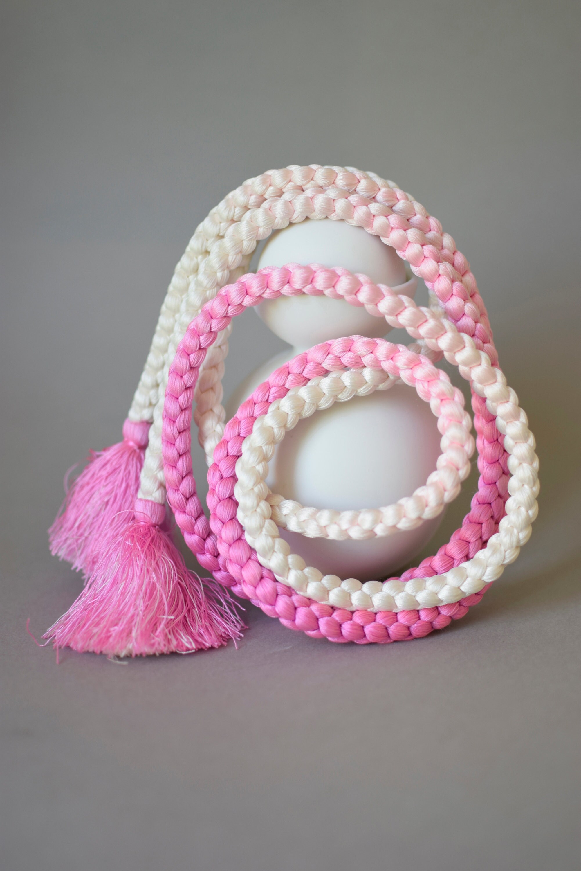 Obijime Belt Pink White, Silk Cord,, Obijime Cord, Silk Cord Belt, Silk ...