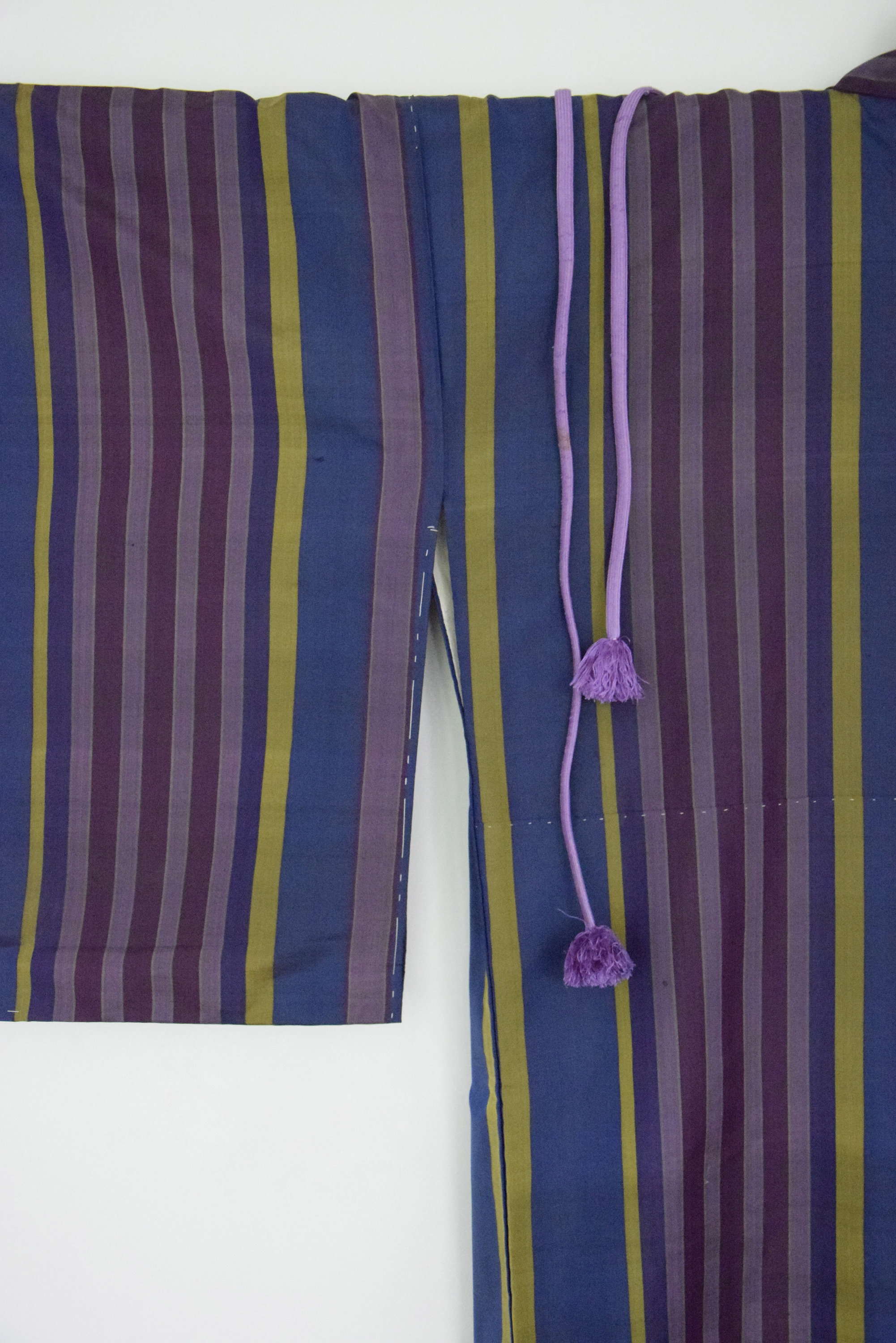 Vintage Kimono with stripes, Unisex, Silk Kimono Robe, Lounge Wear ...