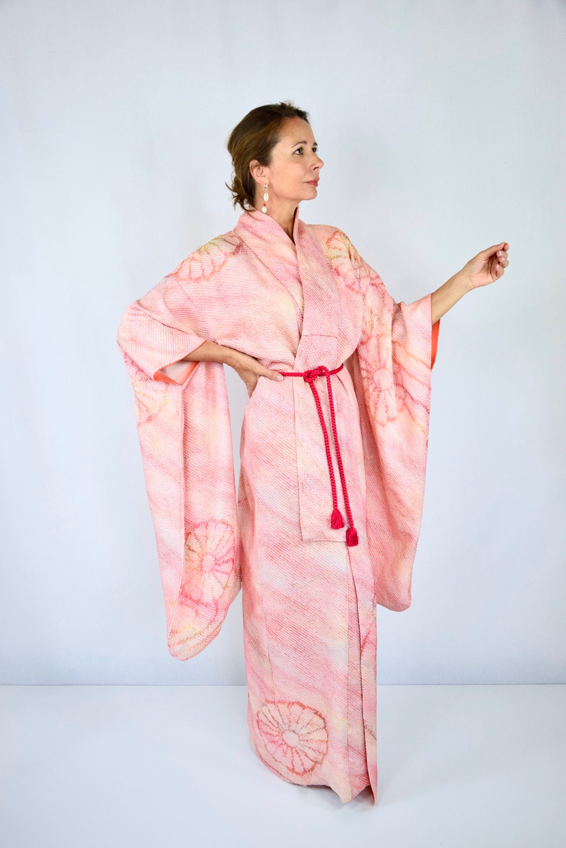 High Class Furisode Kimono / cleaned Vintage / silk Kimono / Japan ...