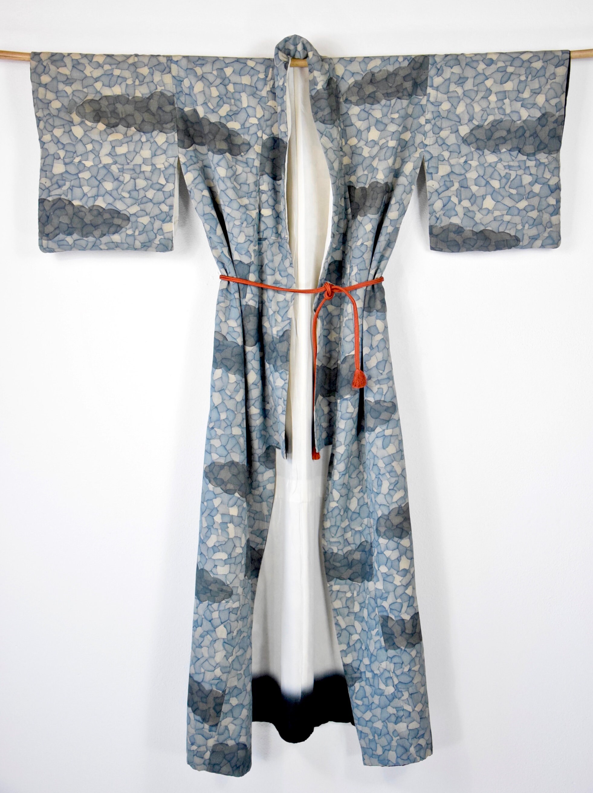Kimono Robe, Japanese Silk, includes Kumihimo belt, Boho Kimono Robe ...