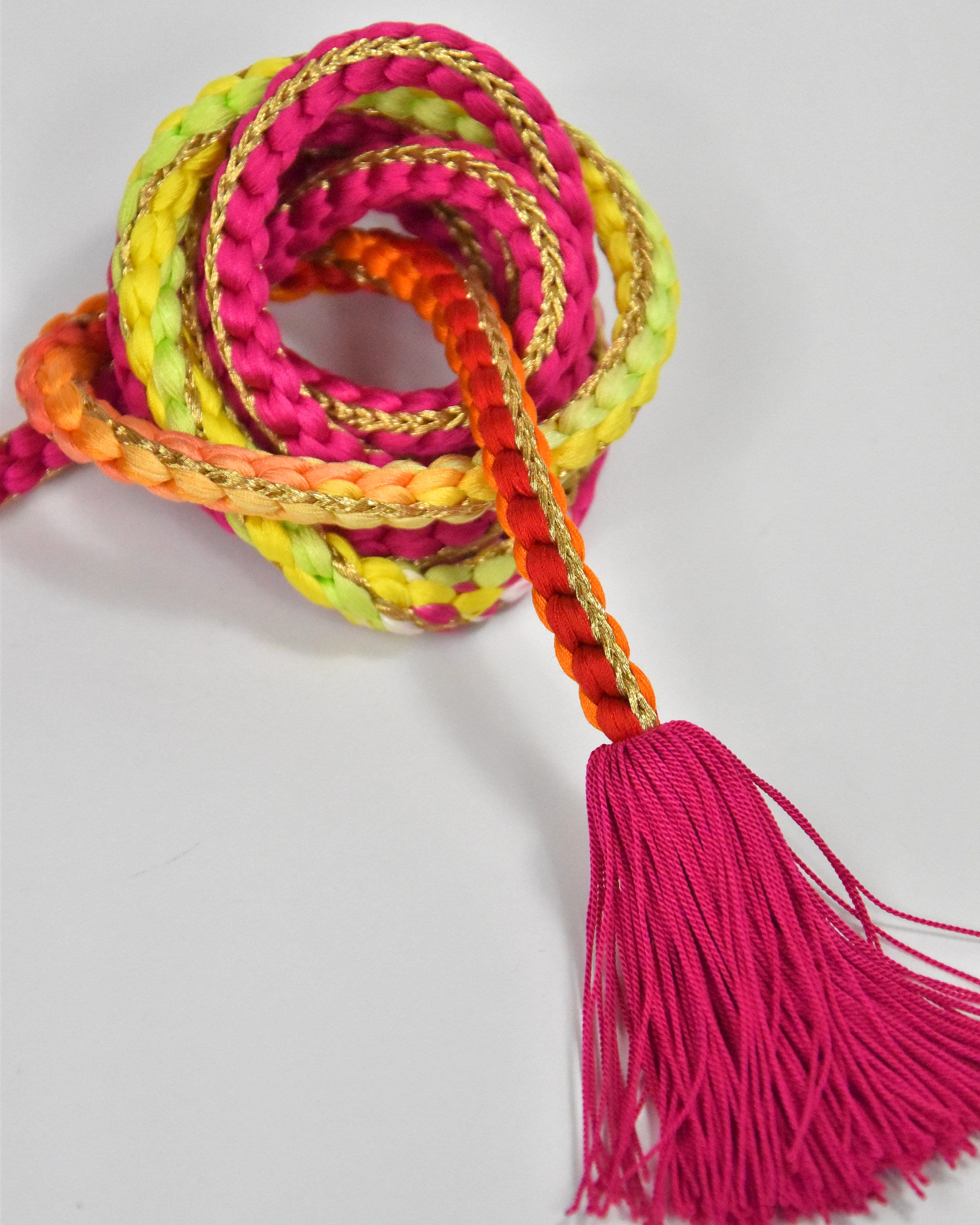 Obijime, Kumihimo Summer colours, Japanese Silk Cord, Silk Belt, Silk ...