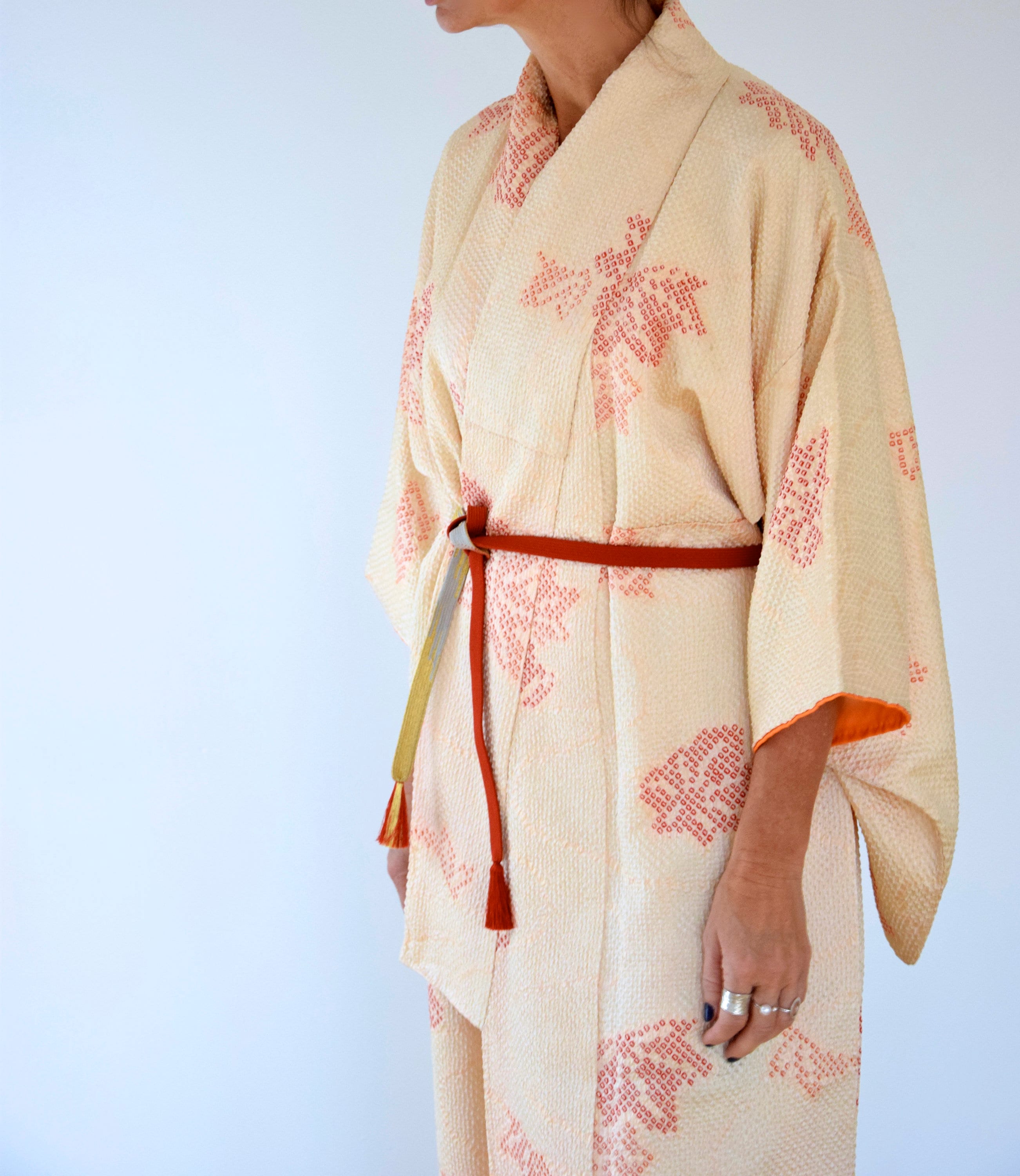 Vintage Kimono, special silk Kimono, Japan, handmade, Shibori Batik ...