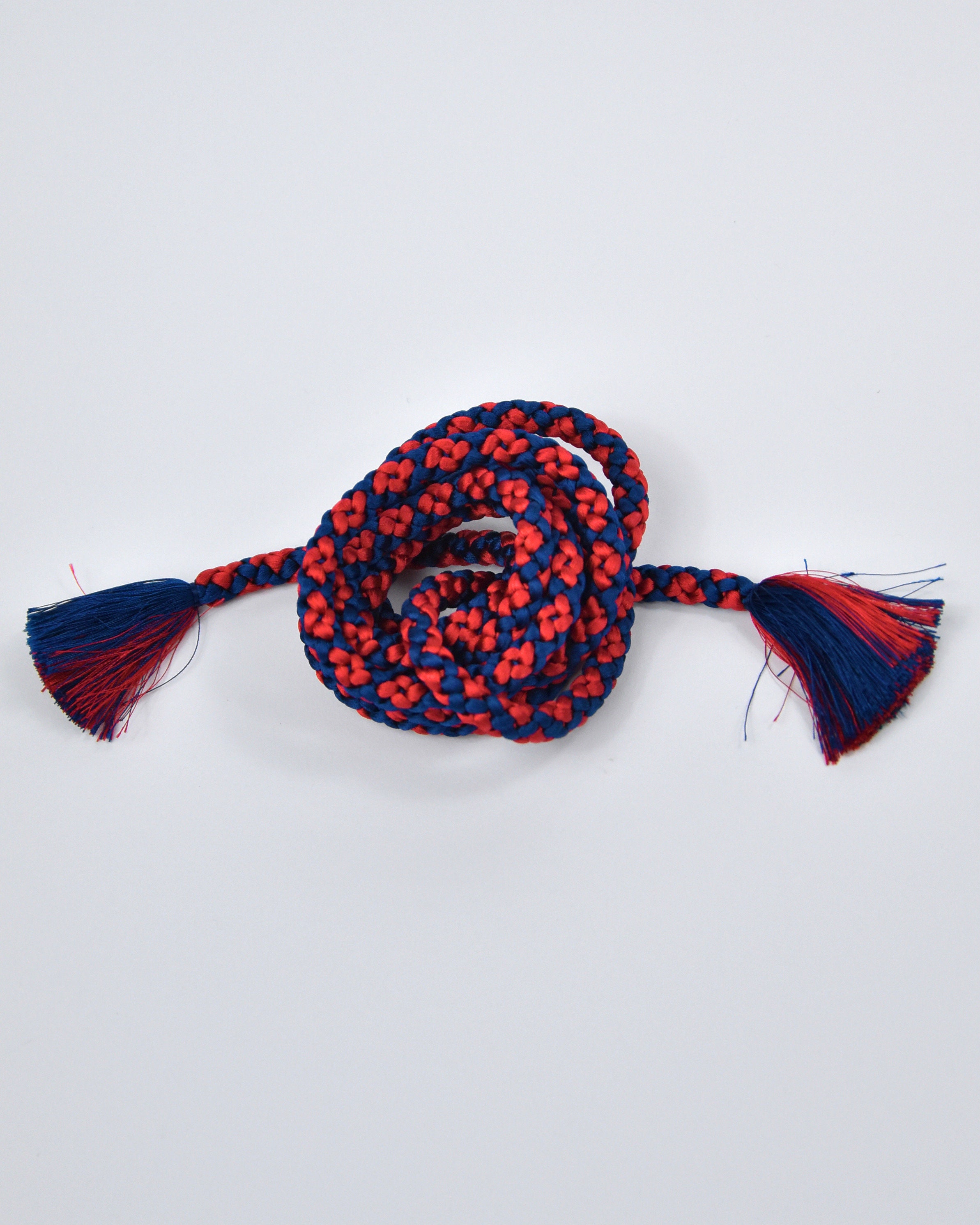 Obijime, Kumihimo Belt blue & red, Silk Cord, Silk Belt, Silk Necklace ...