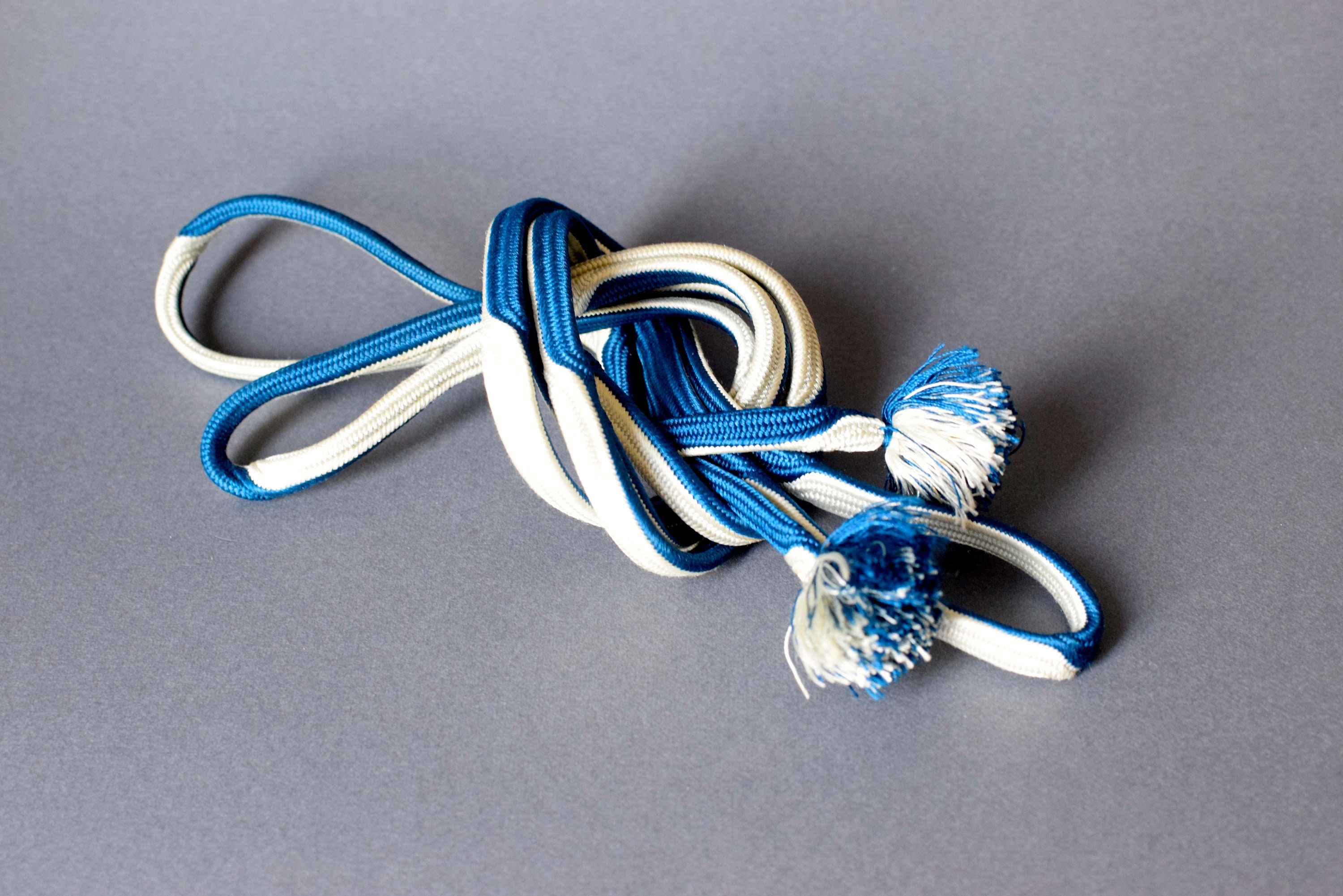 Obijime, Kumihimo Belt blue, Silk Cord, Silk Belt, Kumihimo Belt, Silk ...