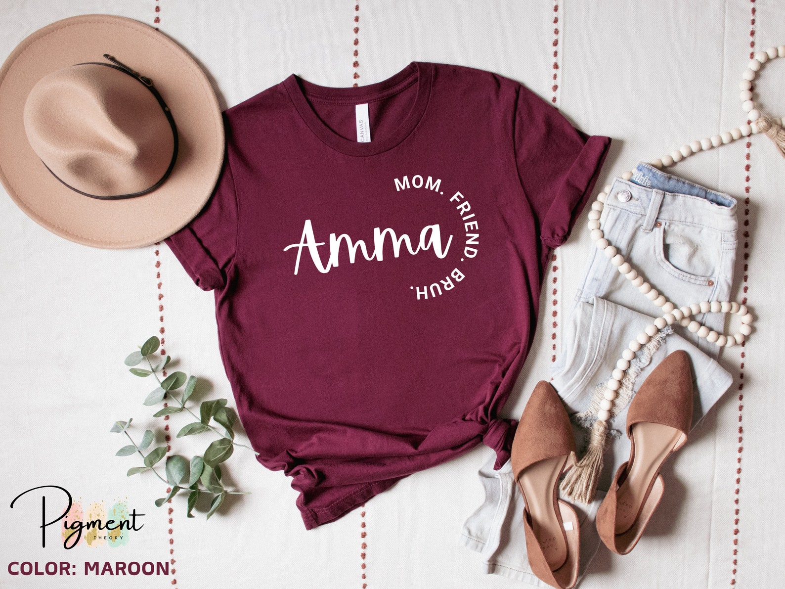 Shirt Amma Unique Gift for Mom Customized Tee Mother's Day Shirt Mama T ...