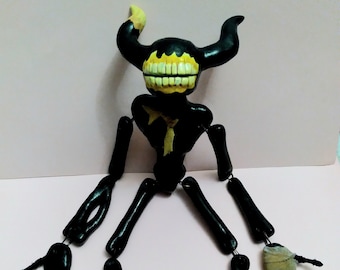 Bendy Ink Machine Figurine, Ink Bendy Devil Statue, 3D Printed Beast ...