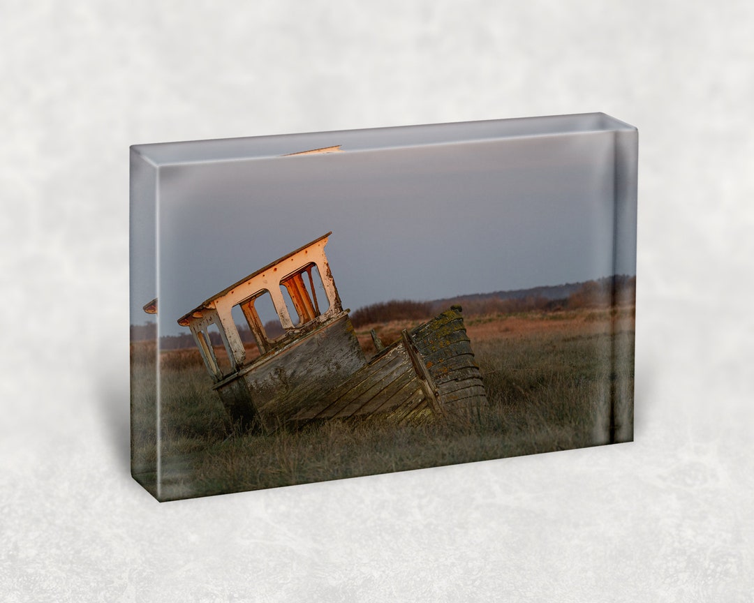 Boat Photo Block Rectangle, Affordable Gift Ideas for Him, Home Decor ...