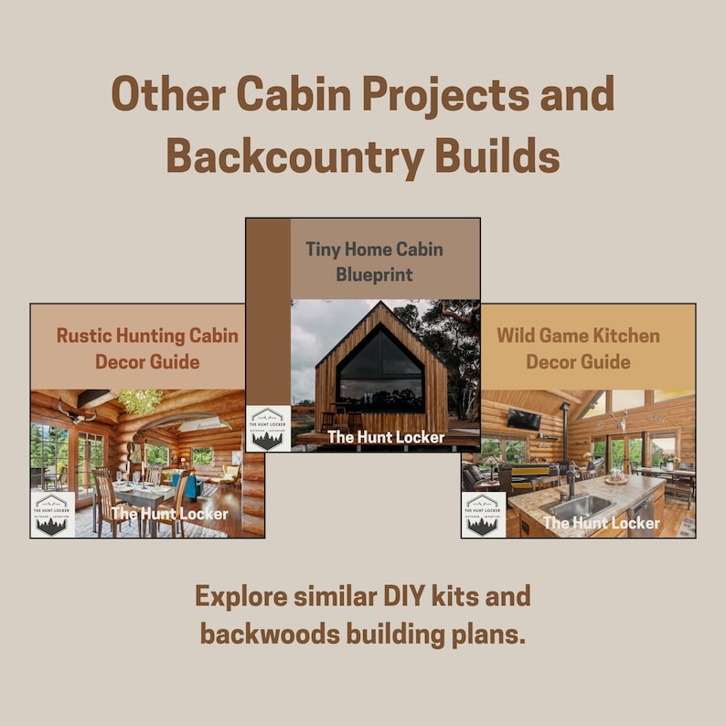 Rustic Hunting Cabin Blueprint Kit: Layout Ideas, Space Planning & DIY ...