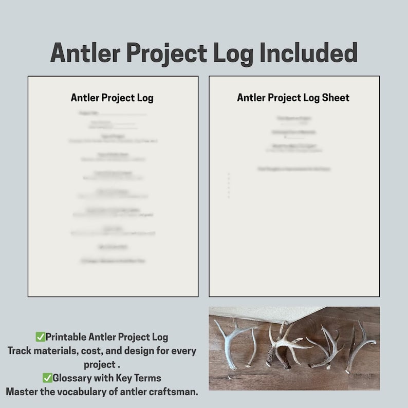 Antler Crafting DIY Project Guide: Rustic Home Decor Ideas (digital PDF Download) - Etsy
