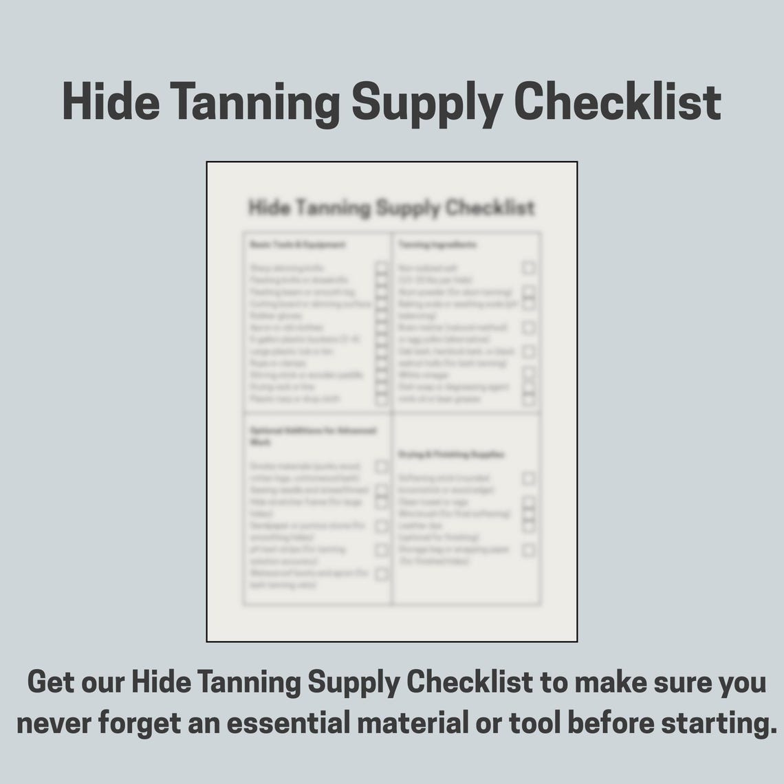 Hide Tanning & Preservation Guide: Deer Hides, Furs (digital Download ...