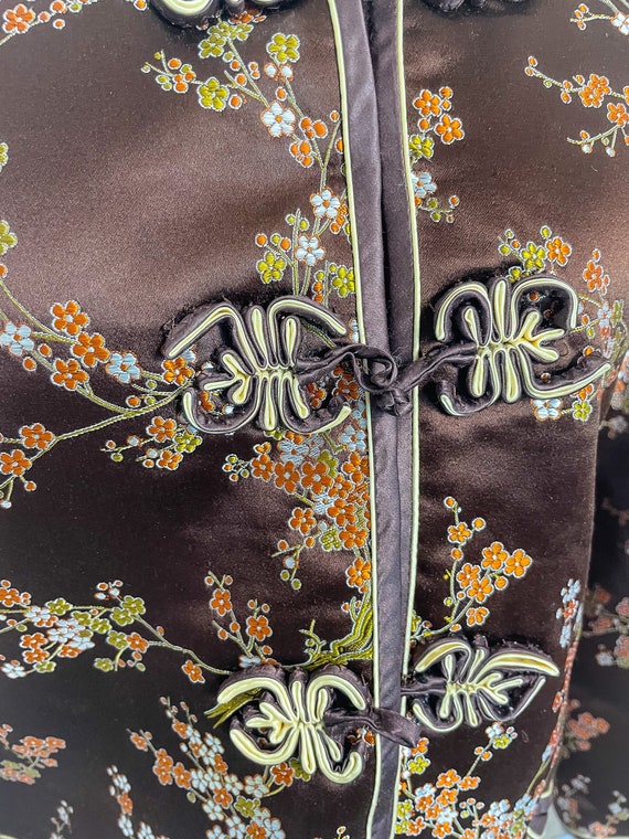 1960s Solz Squirrel Chinese Brocade Chocolate Brown J… - Gem