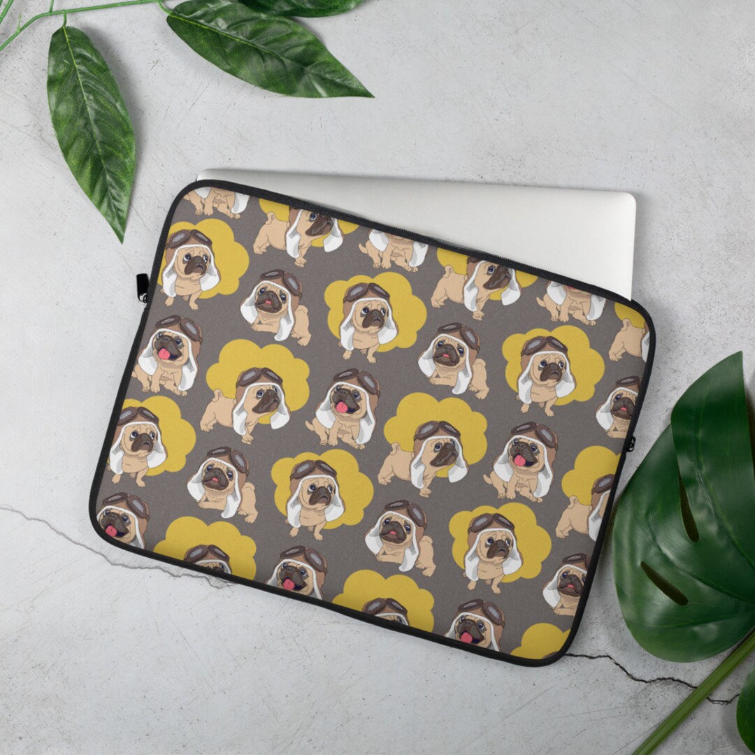 Aviator Pug Laptop Sleeve, 13 Inch, 15 Inch, Ipad, Case, Protective ...