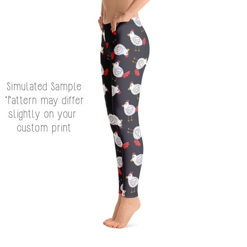 CHICKEN LEGGINGS Yoga Pants Roosters Chickens Hens Farm | Etsy España