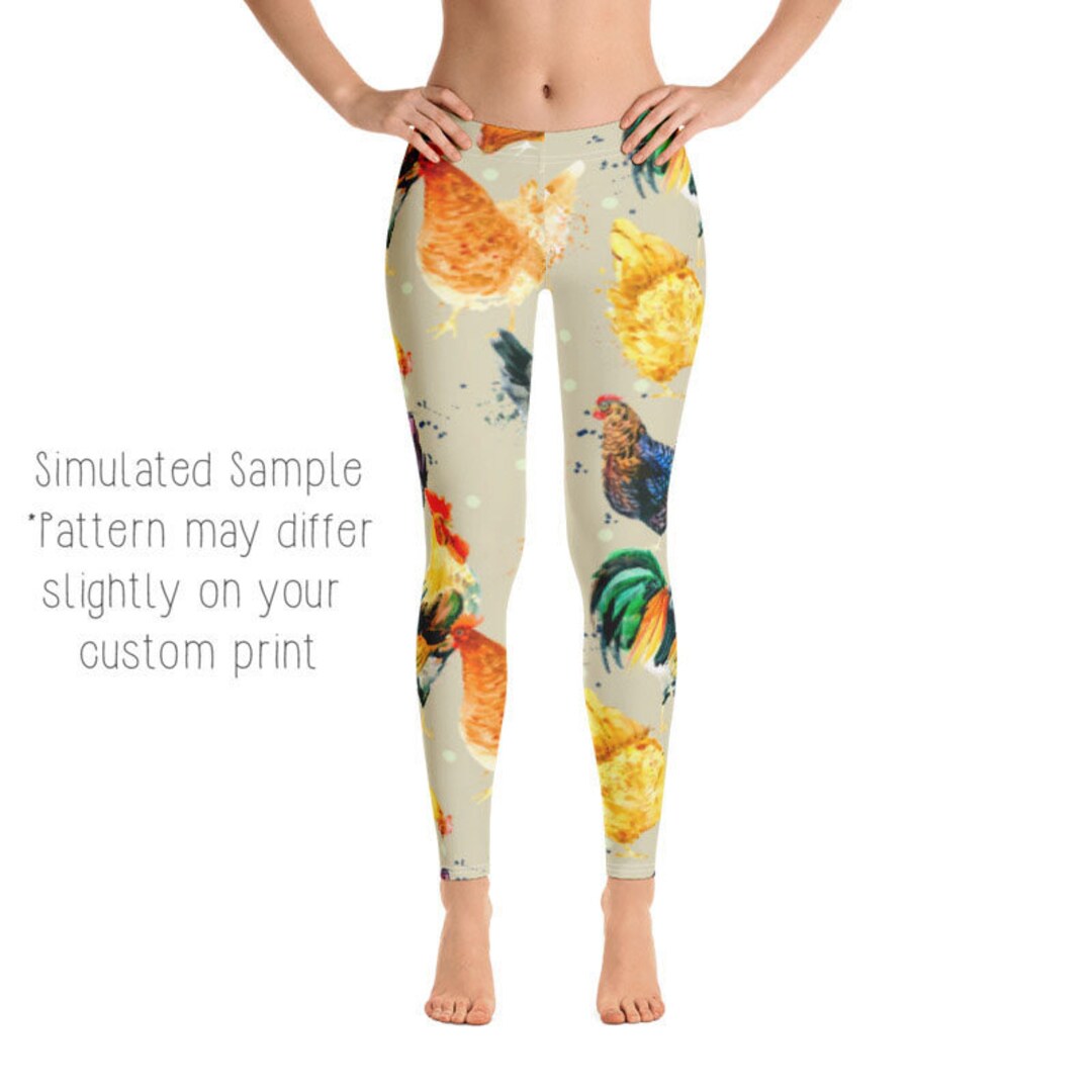 CHICKEN Leggings, Capri, Plus, Kids, Shorts, Joggers, Roosters ...