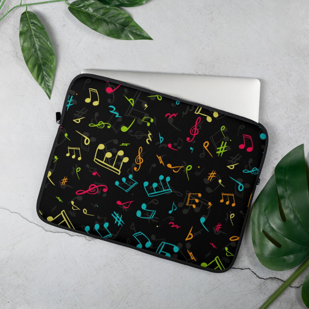 Music Notes Laptop Sleeve, 13 Inch, 15 Inch, Ipad, Case, Cover, Macbook ...